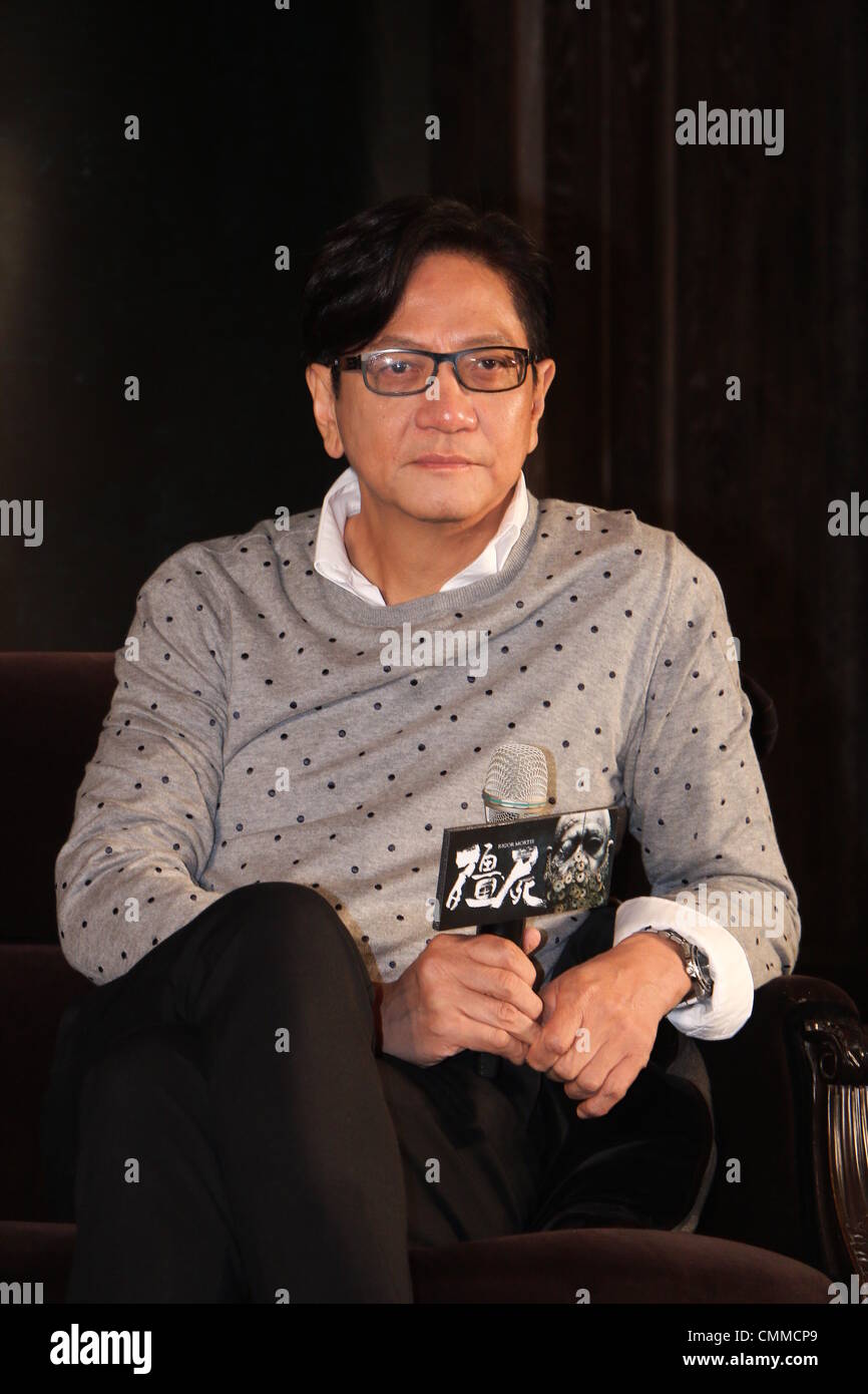 Taipei, Taiwan. 5th Nov, 2013. Actor Chen You promotes film Rigor ...
