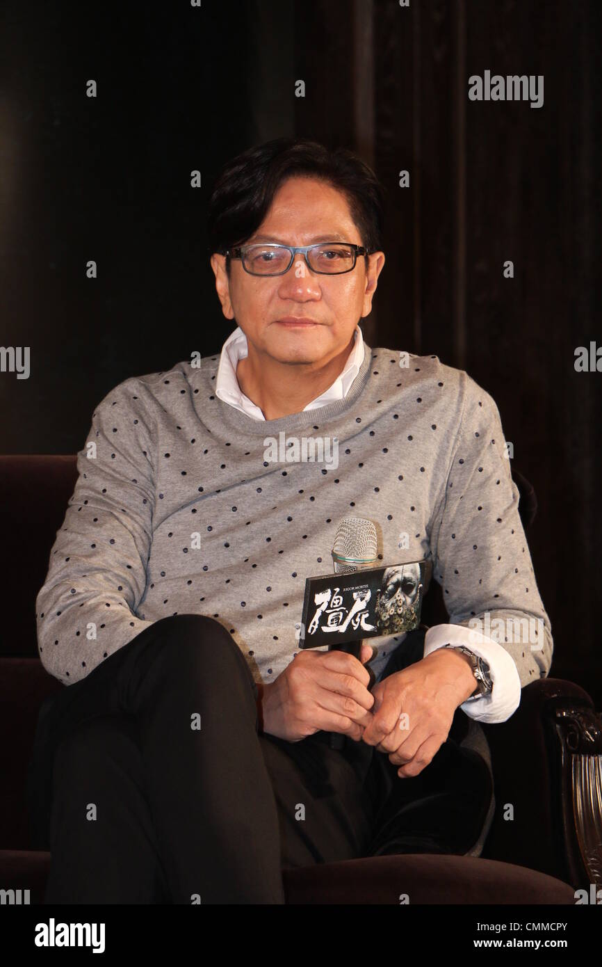 Taipei, Taiwan. 5th Nov, 2013. Actor Chen You promotes film Rigor ...