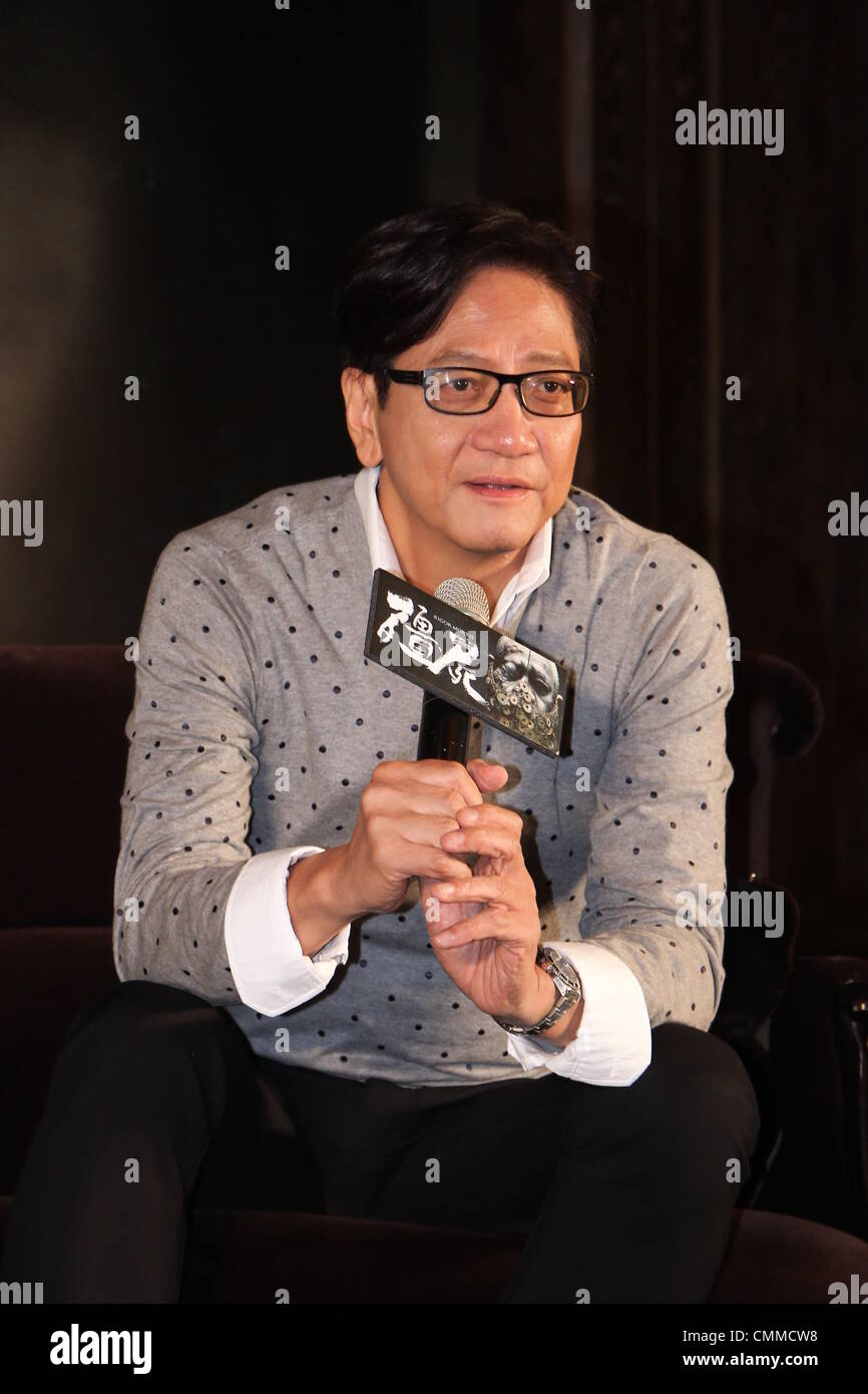 Taipei, Taiwan. 5th Nov, 2013. Actor Chen You promotes film Rigor ...