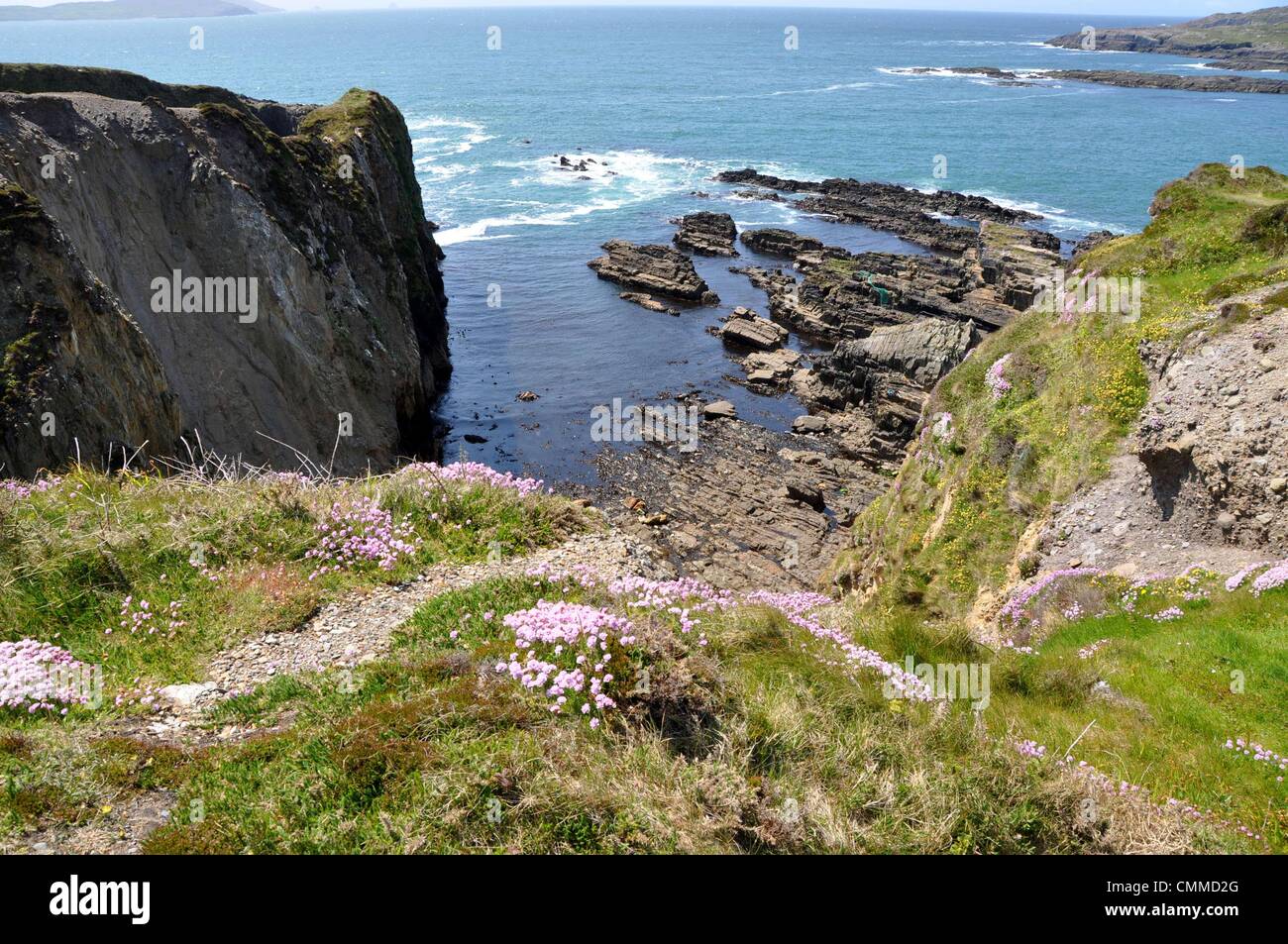 View of the coast and North Atlantic near the village of Allihies (co ...