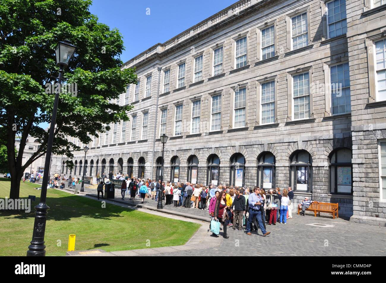 Visitors queue up at the Old Library of Trinity College, Dublin, which ...