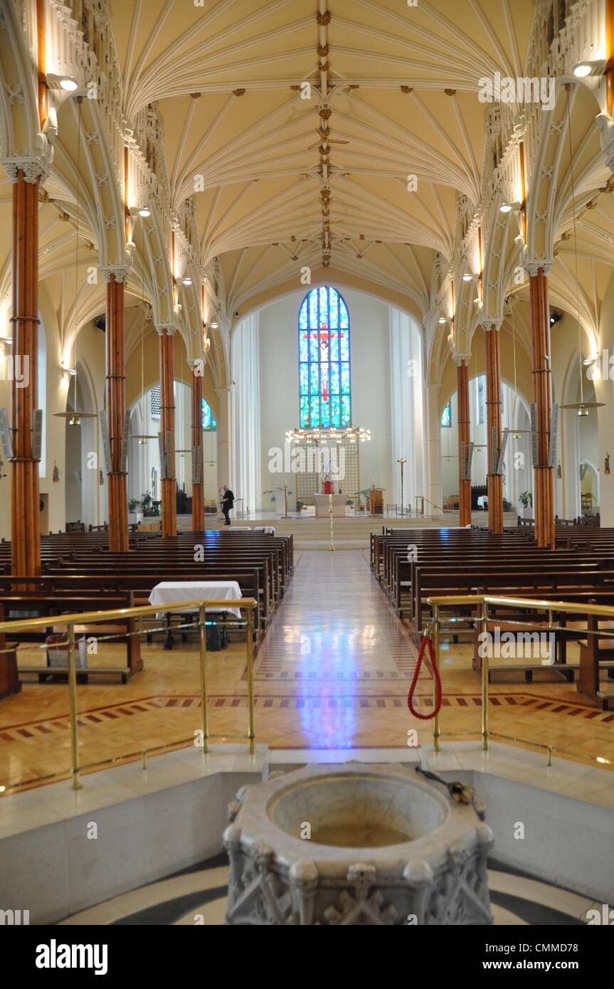 Inside view of St. Mary's Cathedral in uphill quarter Shandon, one of ...