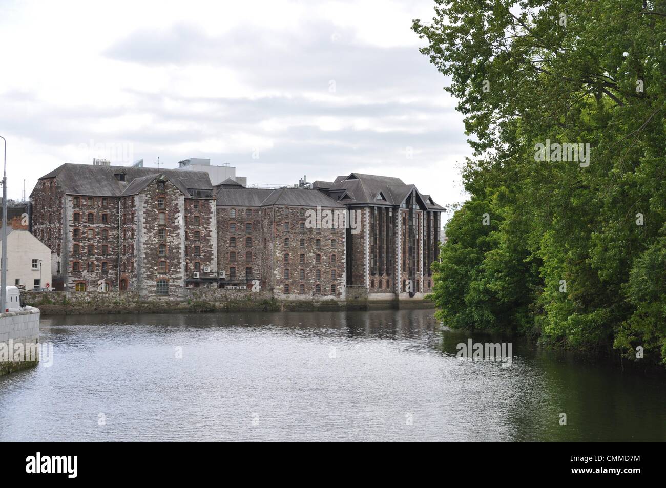 Old warehouses and partly restored industrial buildings at the River ...