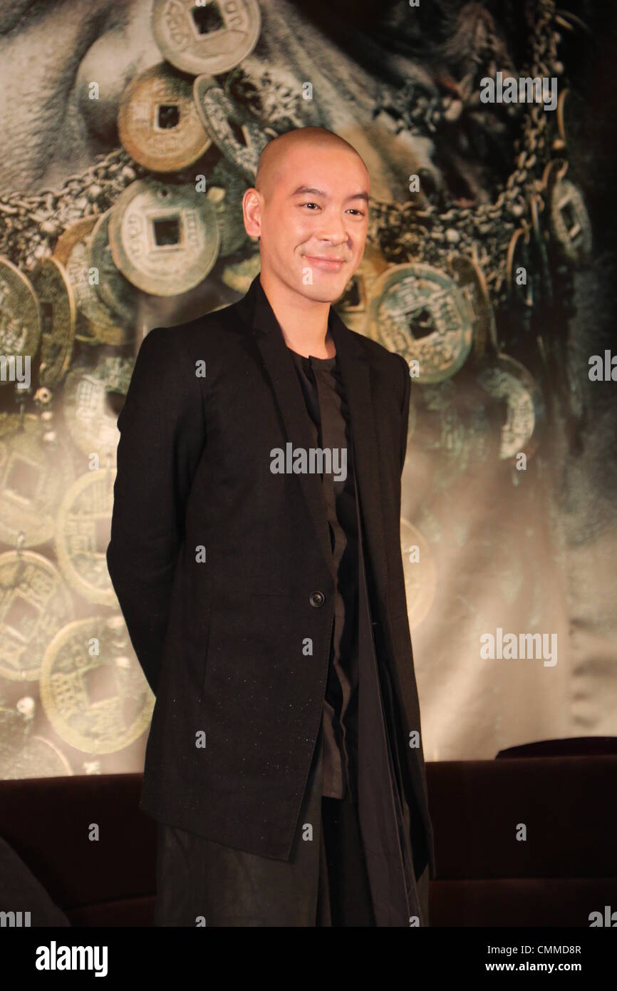 Taipei, Taiwan. 5th Nov, 2013. Director Juno Mak promotes film Rigor ...