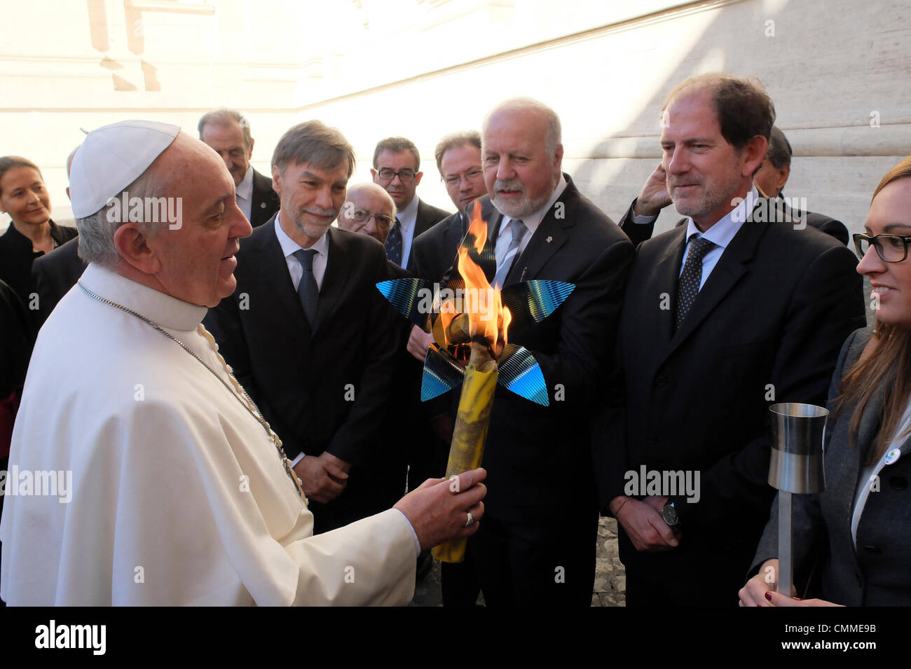 Vatican, Rome, Italy . 06th Nov, 2013. Vatican Pope Franciscus light ...