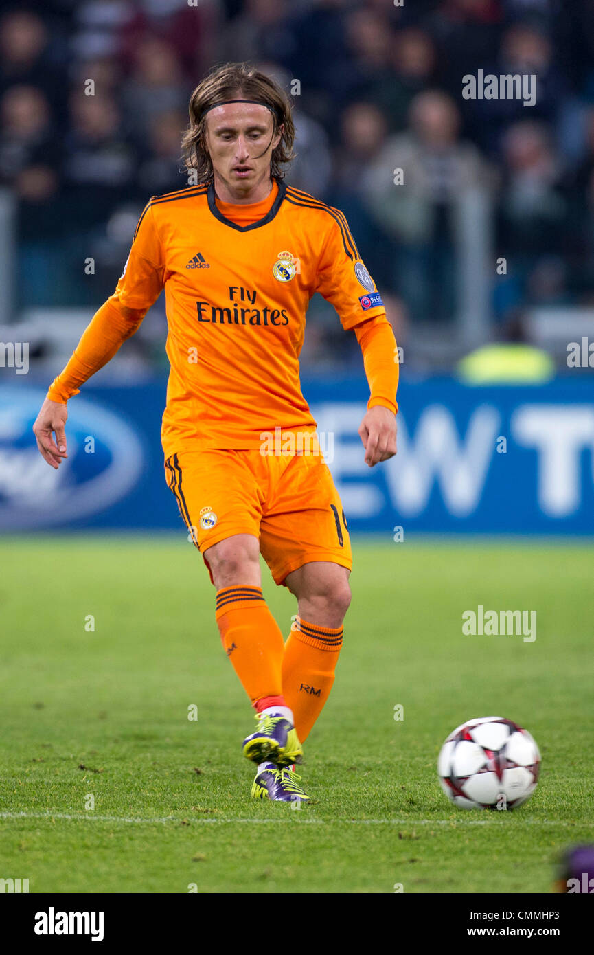 Turin, Italy. 5th November 2013. Luka Modric (Real) Football / Soccer ...