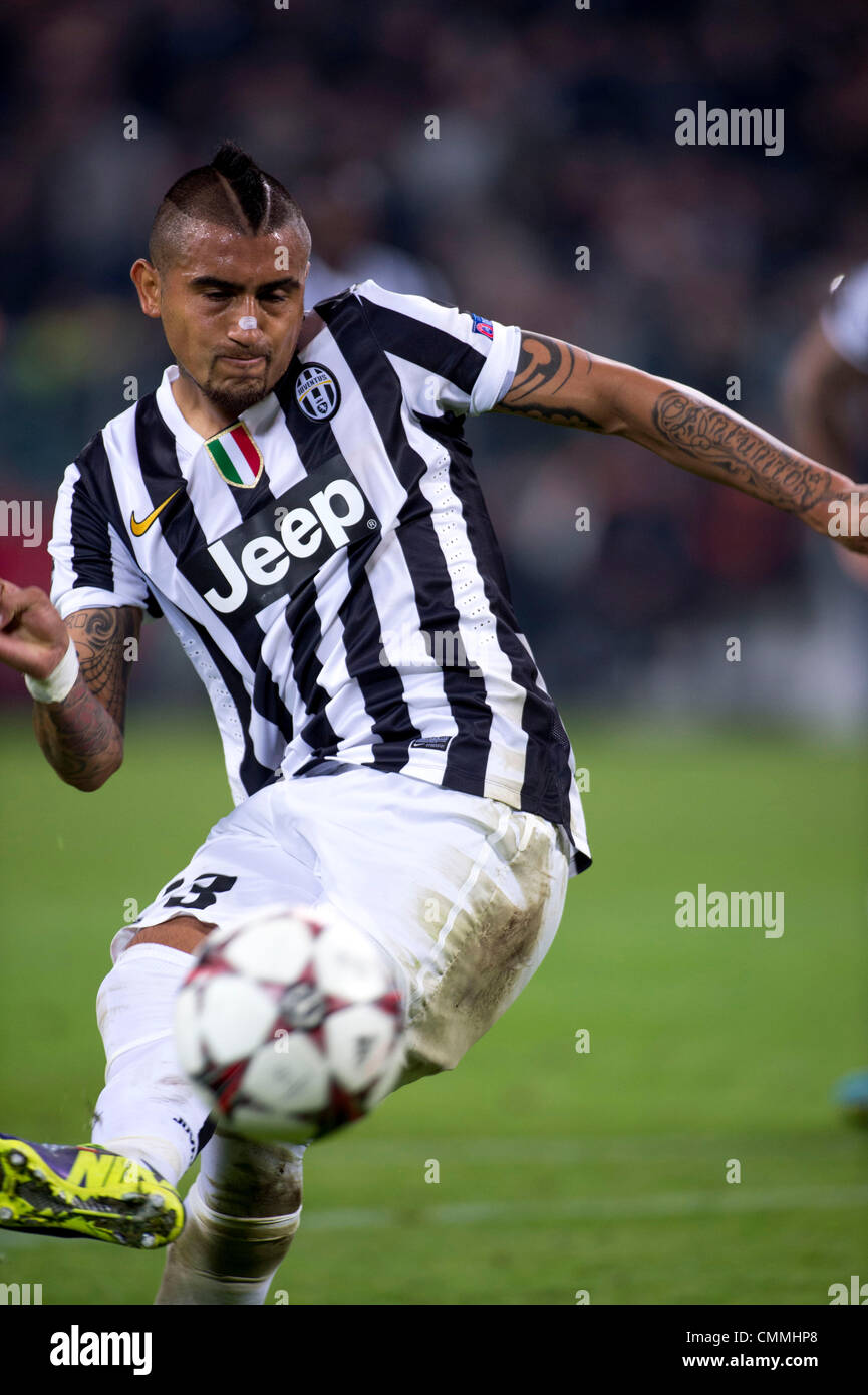 Turin, Italy. 5th November 2013. Arturo Vidal (Juventus) Football ...