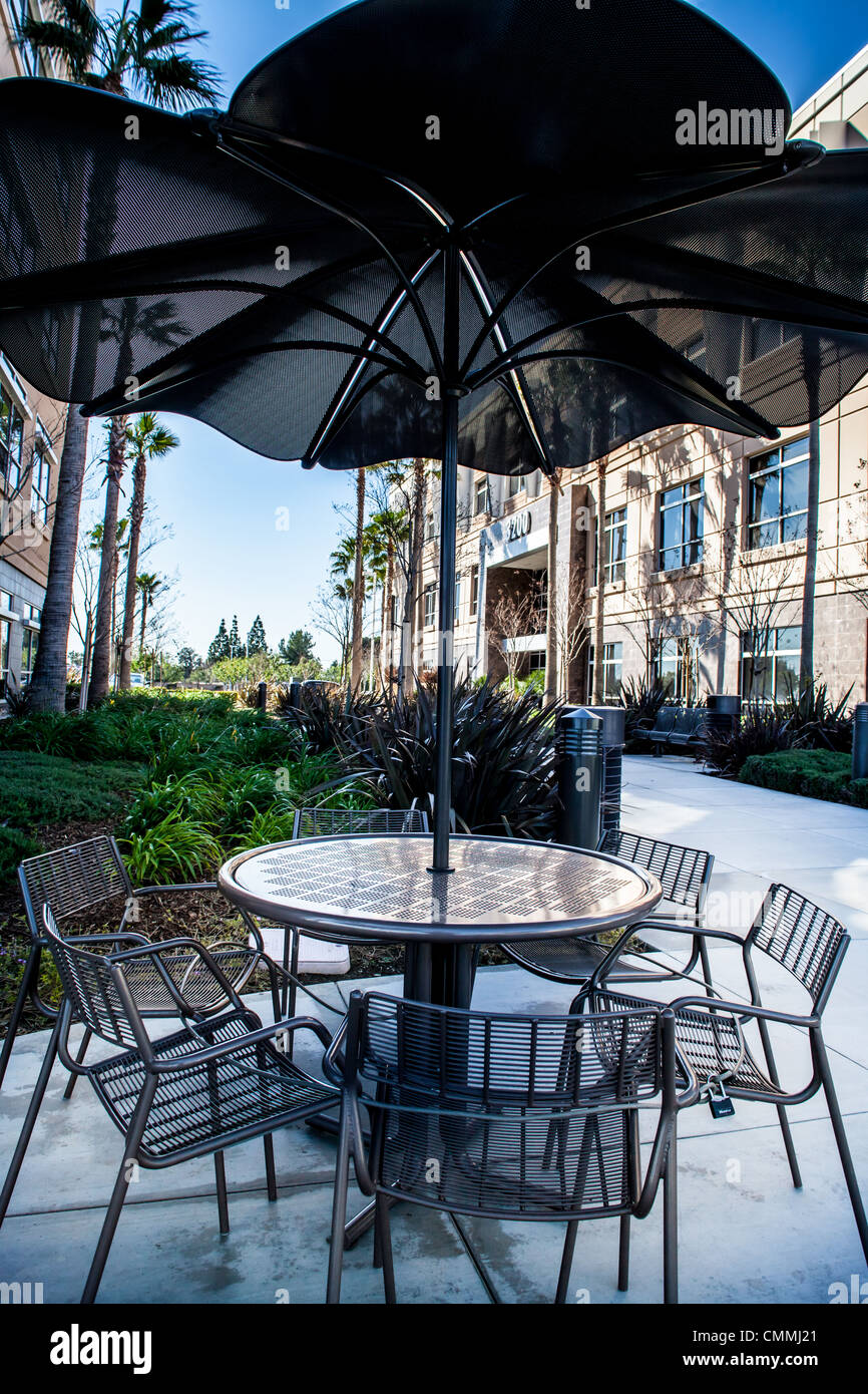 An outdoor break or lunch table at a business park in Ontario ...