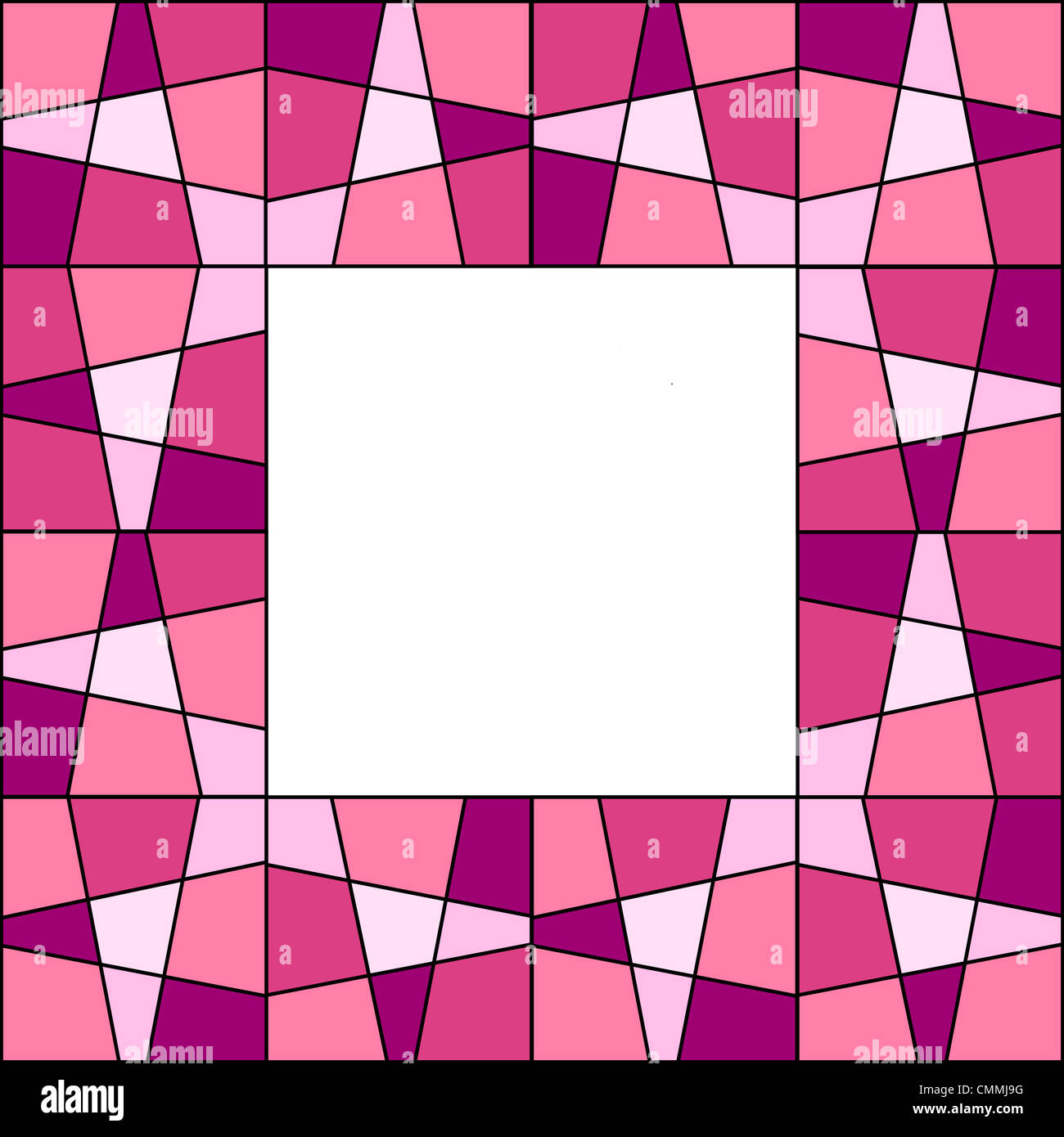 Square mosaics frame illustration Stock Photo - Alamy