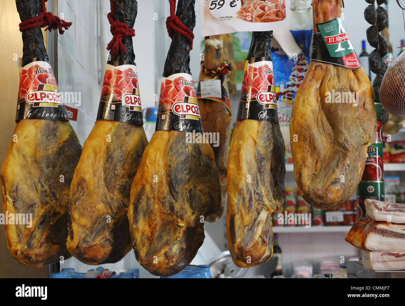 Spanish jamon serrano, Spain Stock Photo - Alamy