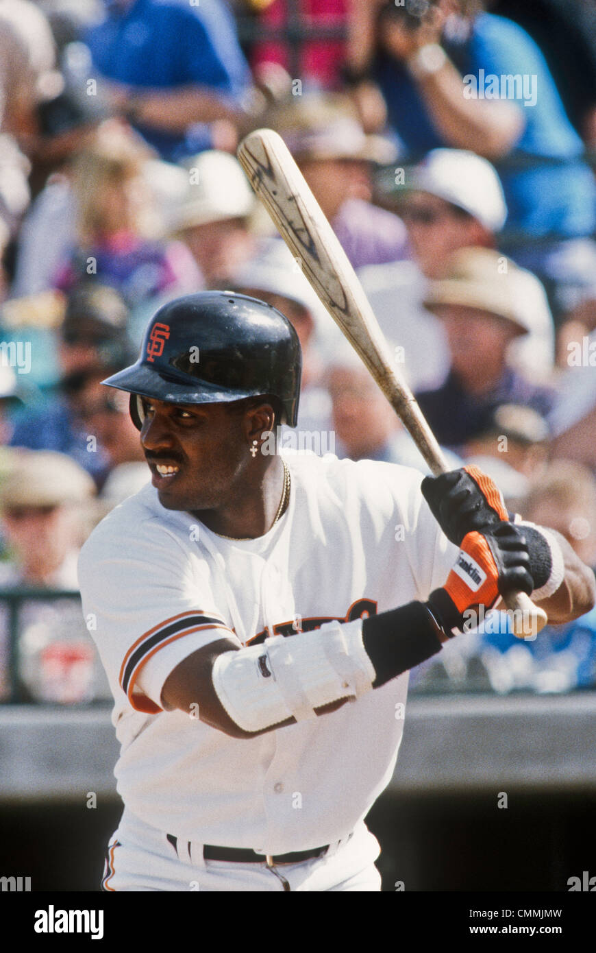 Barry Bonds, major league, at bat, Scottsdale, Arizona Stock Photo - Alamy