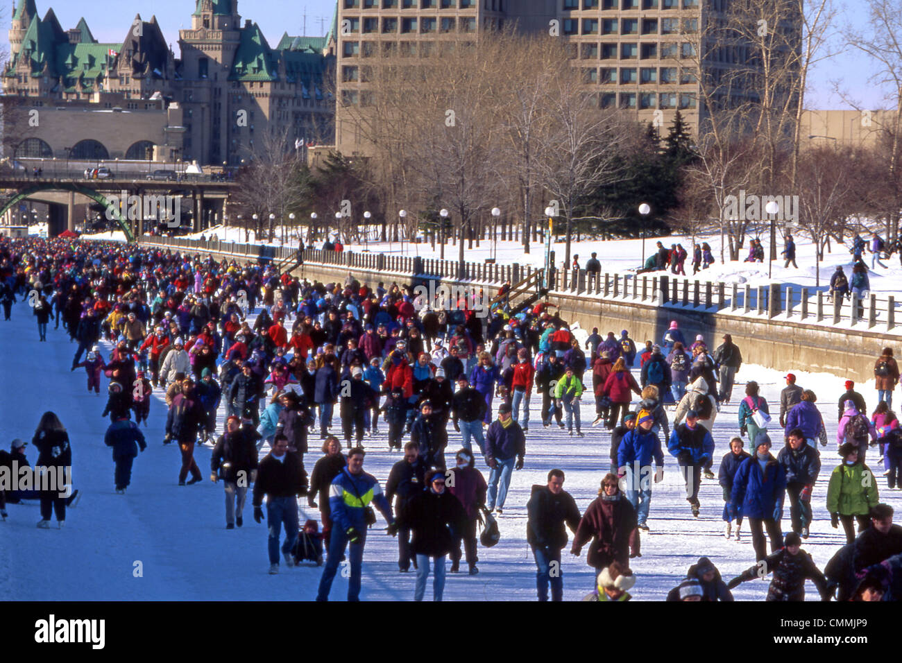 Rideau Canal, Winterlude, Ottawa, Ontario Stock Photo - Alamy