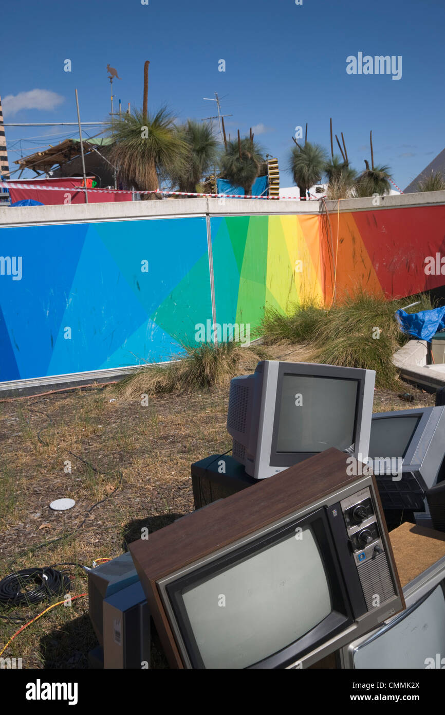 Discarded TV sets. Adelaide, Australia Stock Photo - Alamy