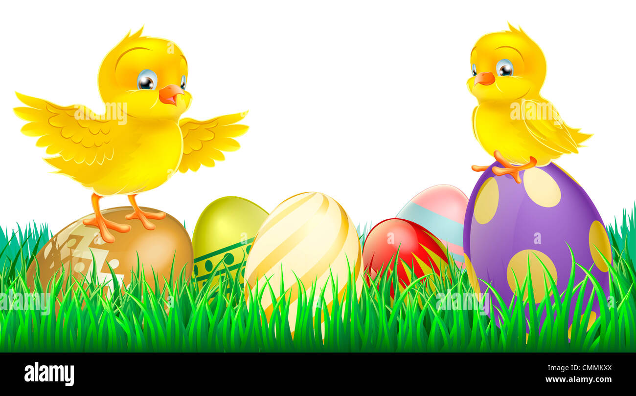 Cute Easter Chicks Eggs