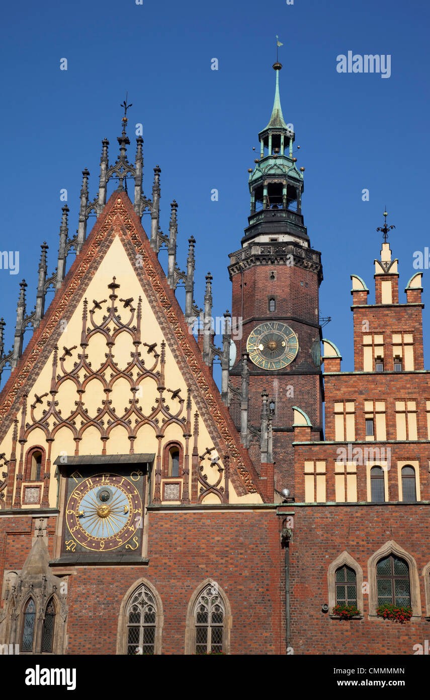 Wroclaw town hall clock tower hi-res stock photography and images - Alamy
