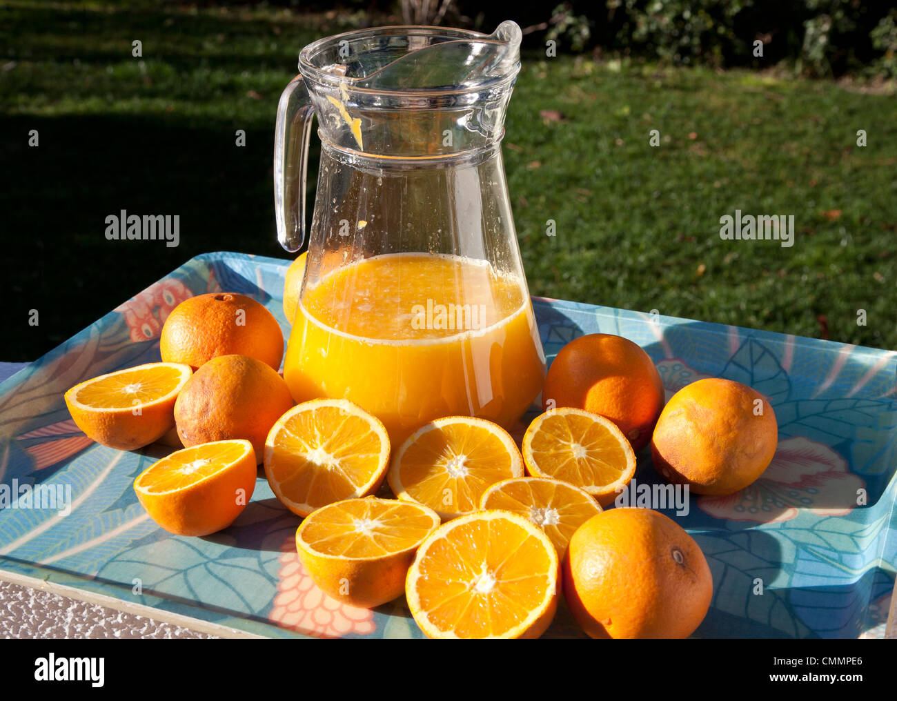 Freshly squeezed orange juice Stock Photo - Alamy