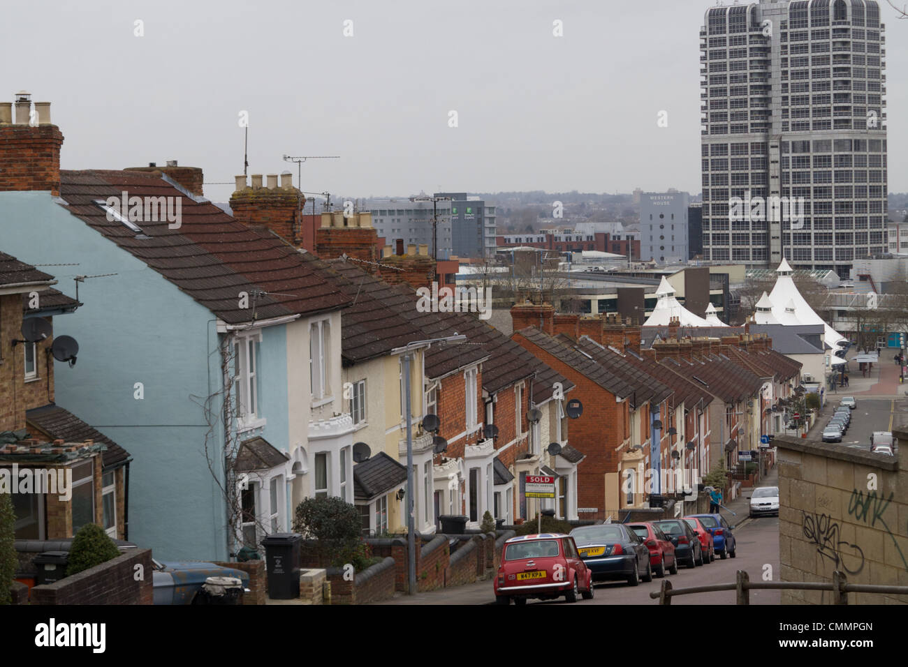 A View of Swindon, Wiltshire, Showing the John Murray Tower Stock Photo ...