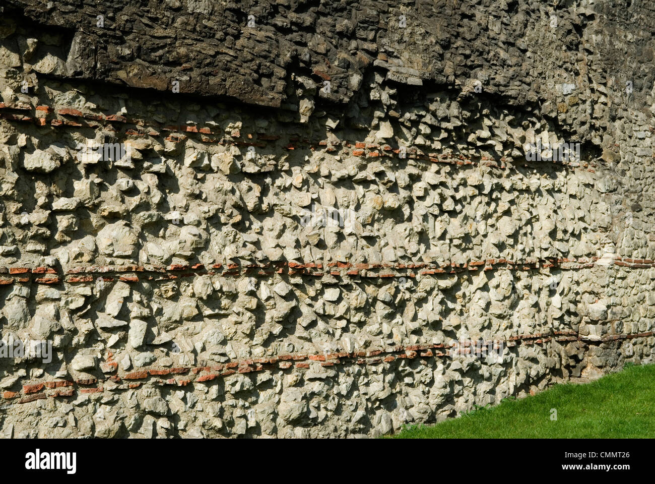 London Wall, Roman London Wall for the town of Londinium. Tower Hill ...