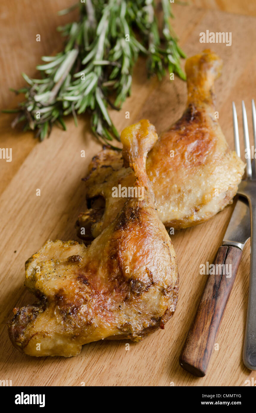 Roasted duck legs with rosemary Stock Photo - Alamy