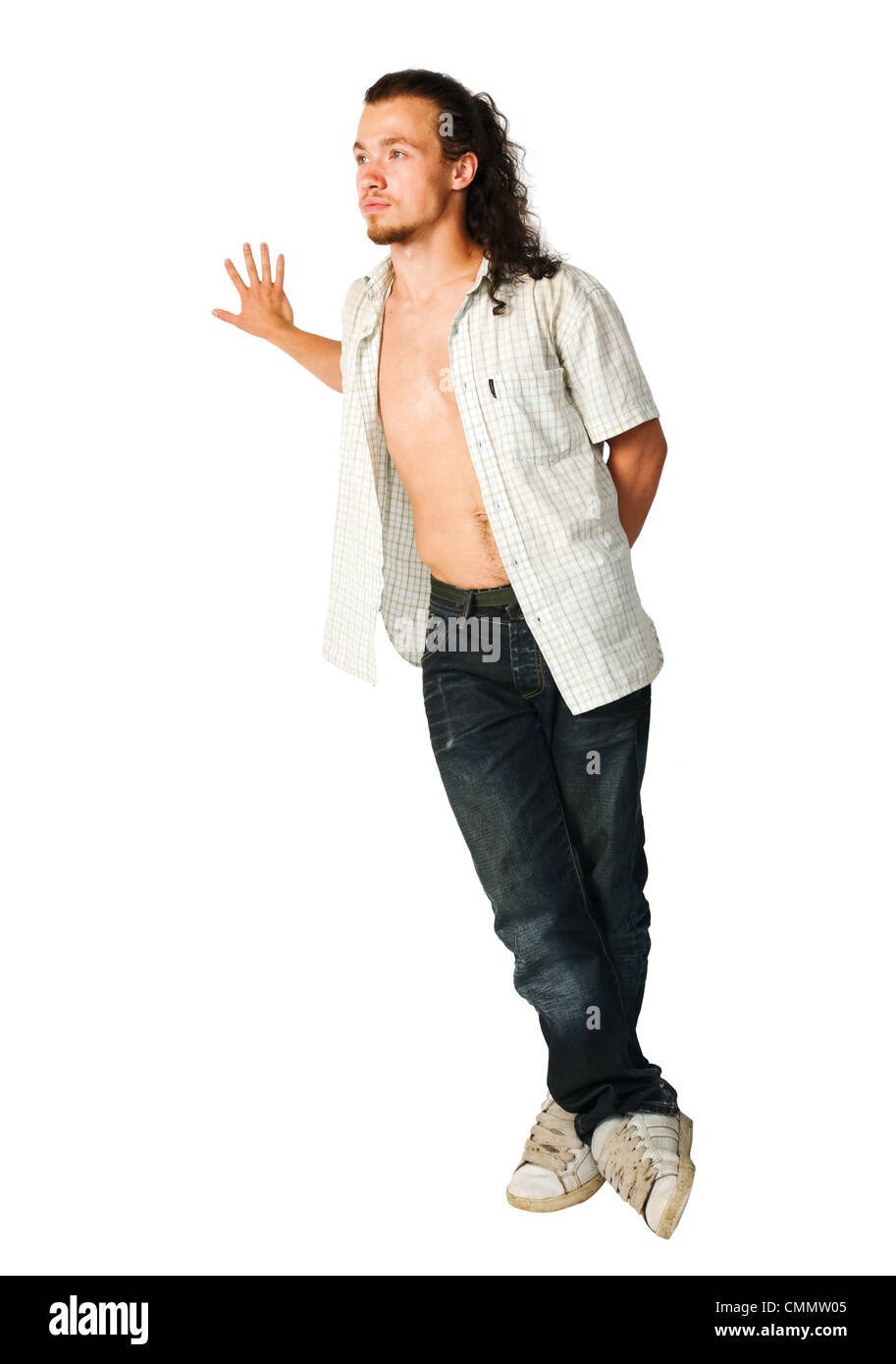 Young man isolated on white Stock Photo - Alamy