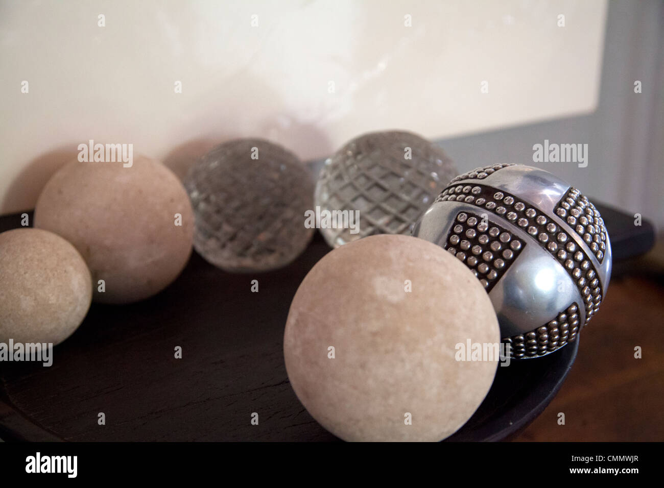 Home decor - display balls Stock Photo - Alamy