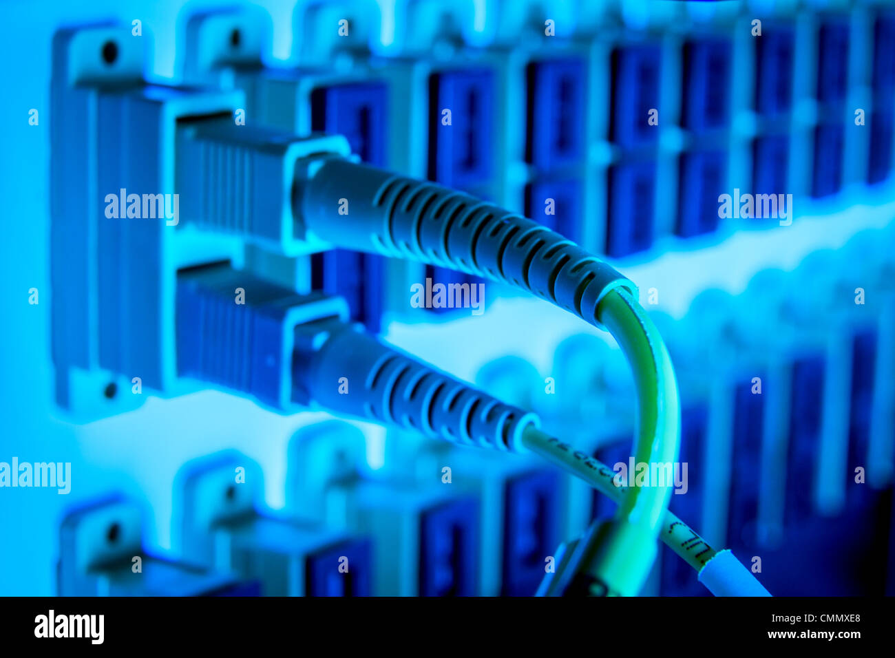 optic fiber hub as part of internet infrastructure Stock Photo - Alamy