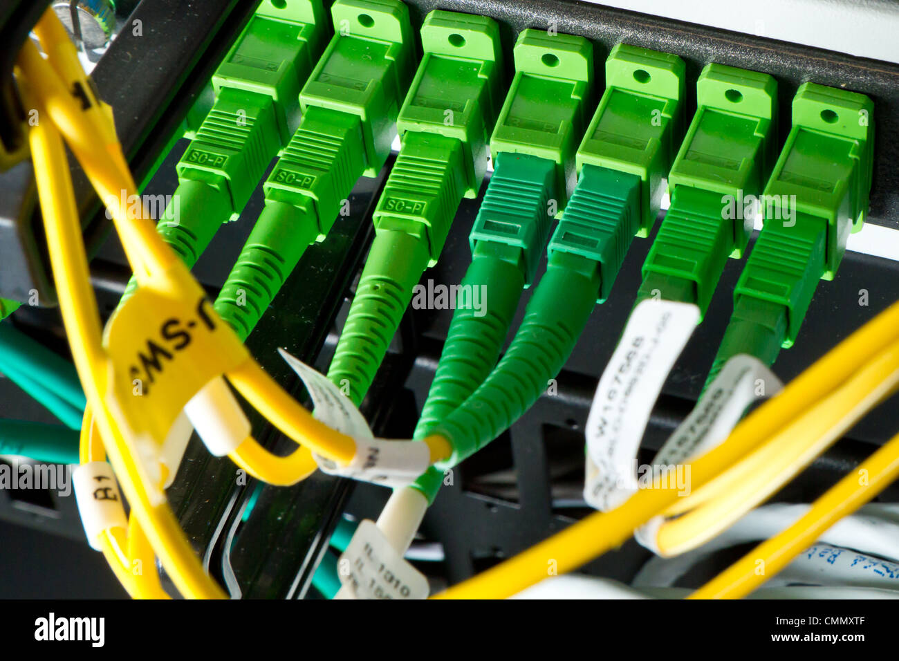 optic fiber hub as part of internet infrastructure Stock Photo - Alamy