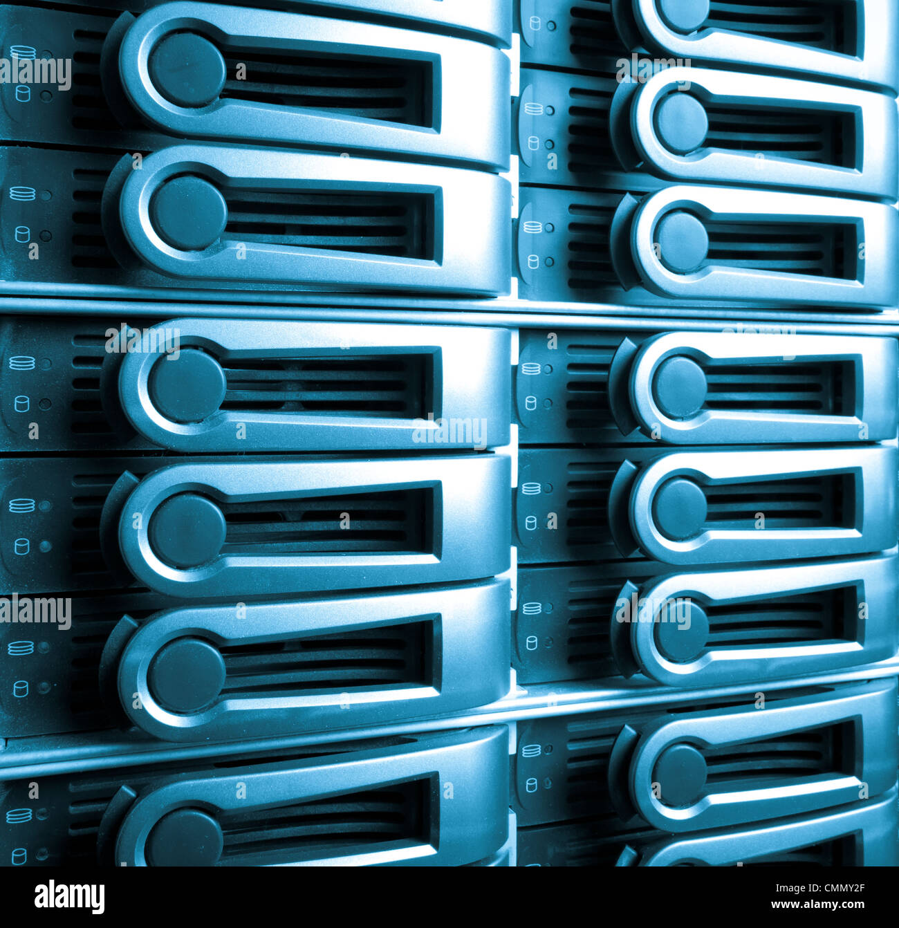 detail of data center with hard drives Stock Photo - Alamy
