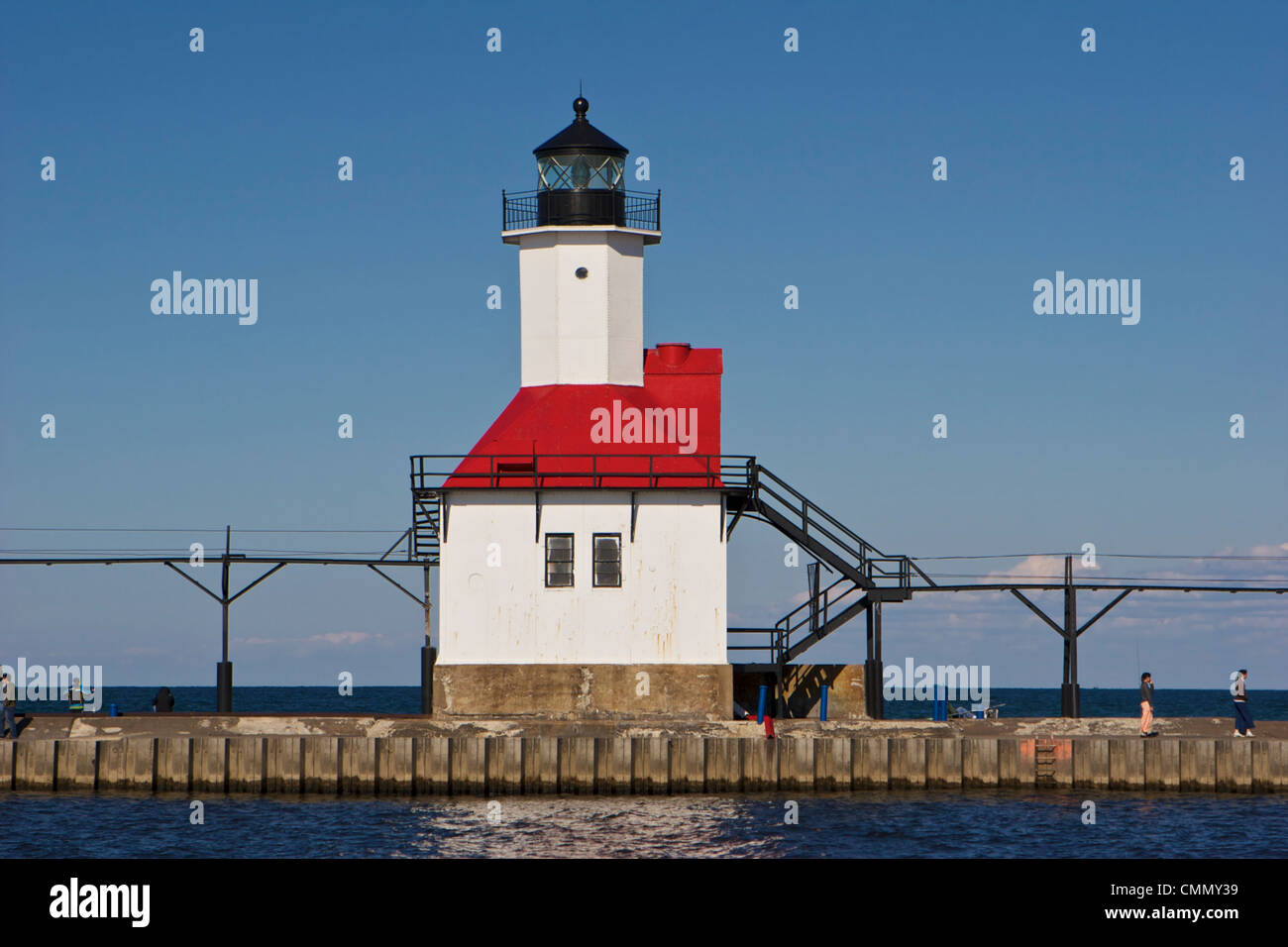 St joseph north pier lighthouse hi-res stock photography and images - Alamy