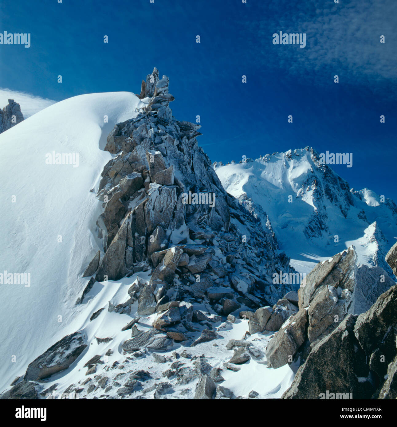 Icy Summit of Aiguille du Tour French Alps Stock Photo - Alamy