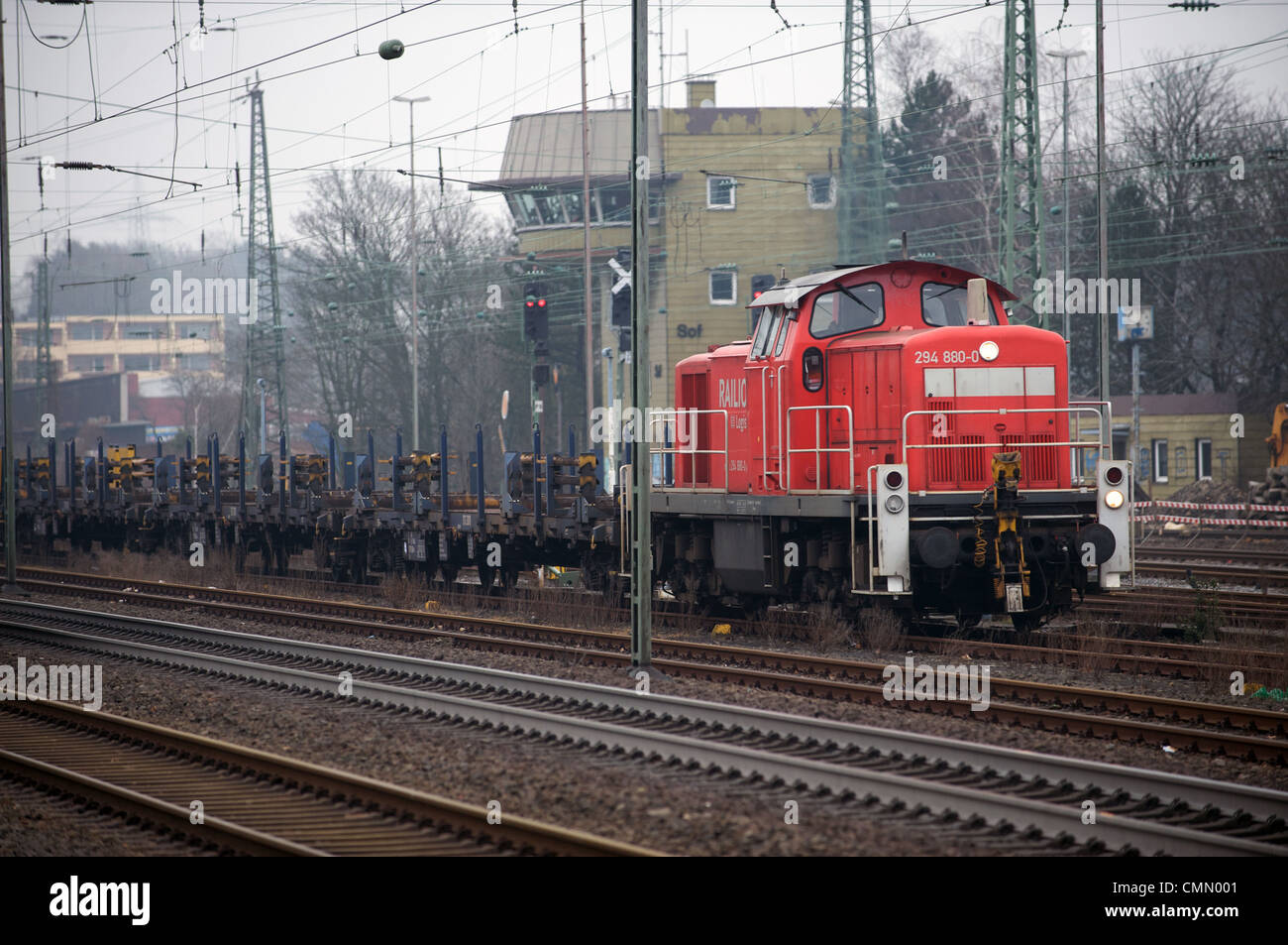 Empty cargo train hi-res stock photography and images - Alamy