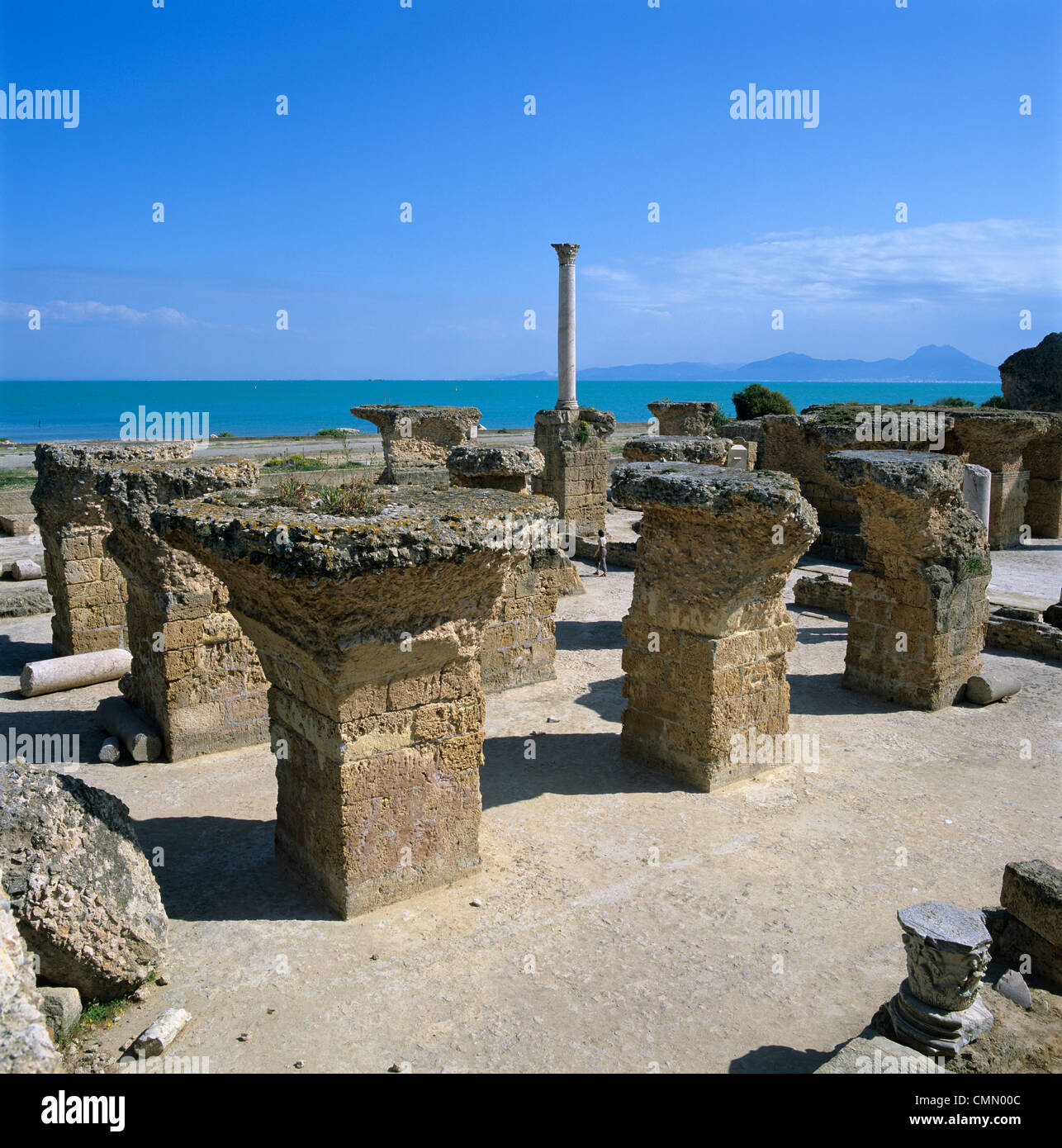 Ruins of ancient Roman baths, Antonine Baths, Carthage, UNESCO World ...