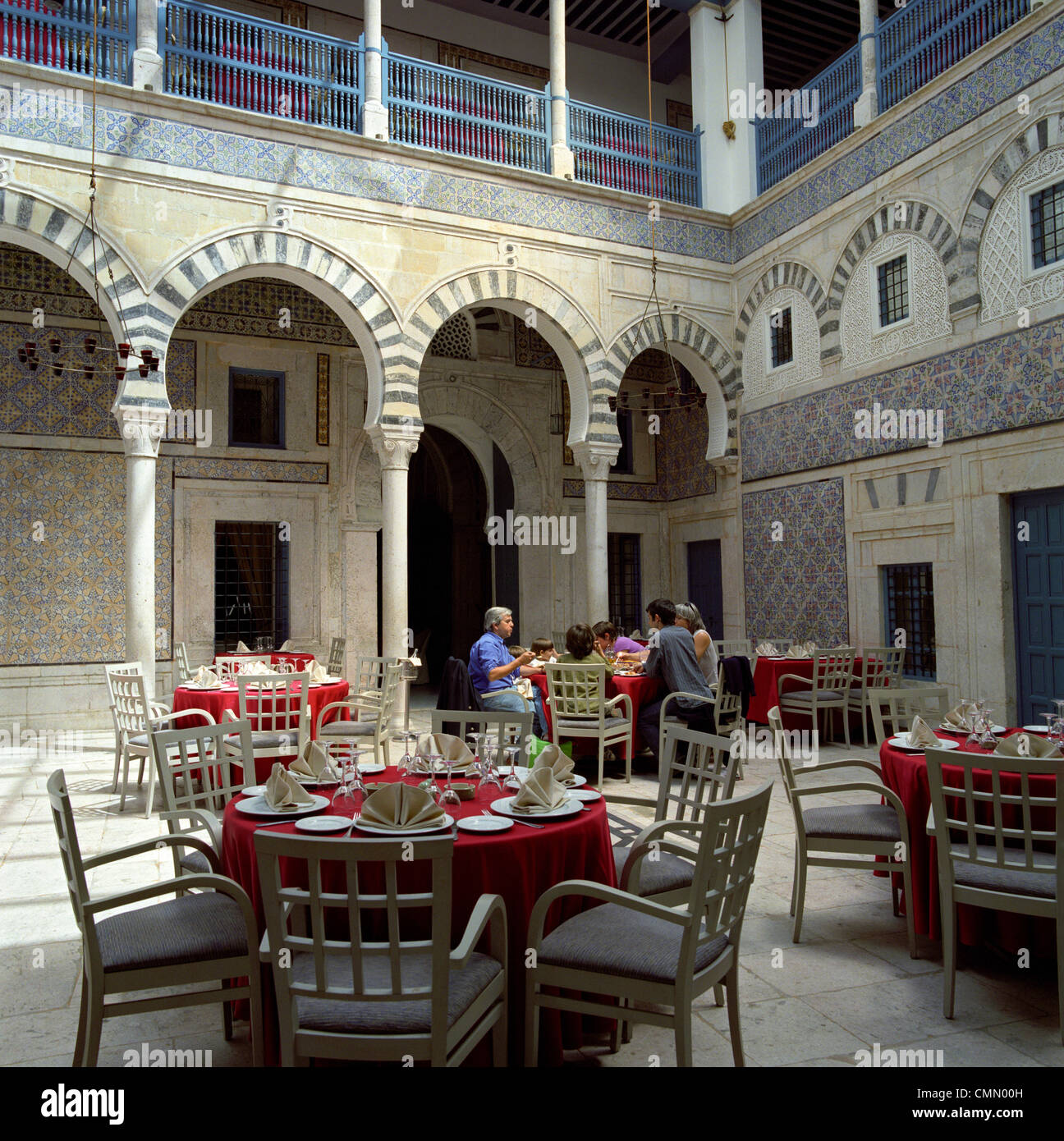 Restaurant inside the Medina, Tunis, Tunisia, North Africa, Africa ...