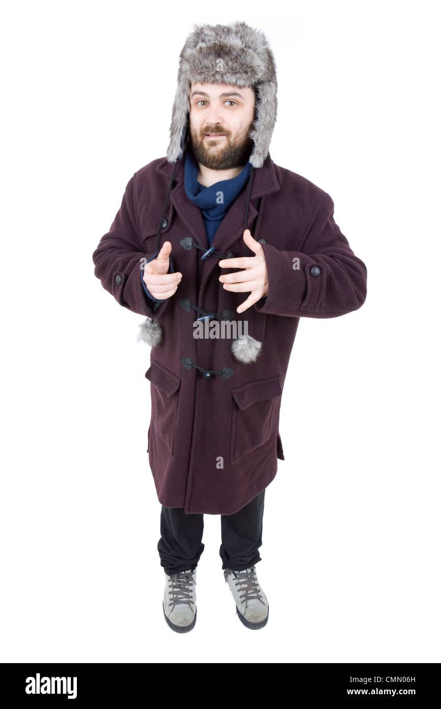 young casual silly man full body isolated on white Stock Photo - Alamy