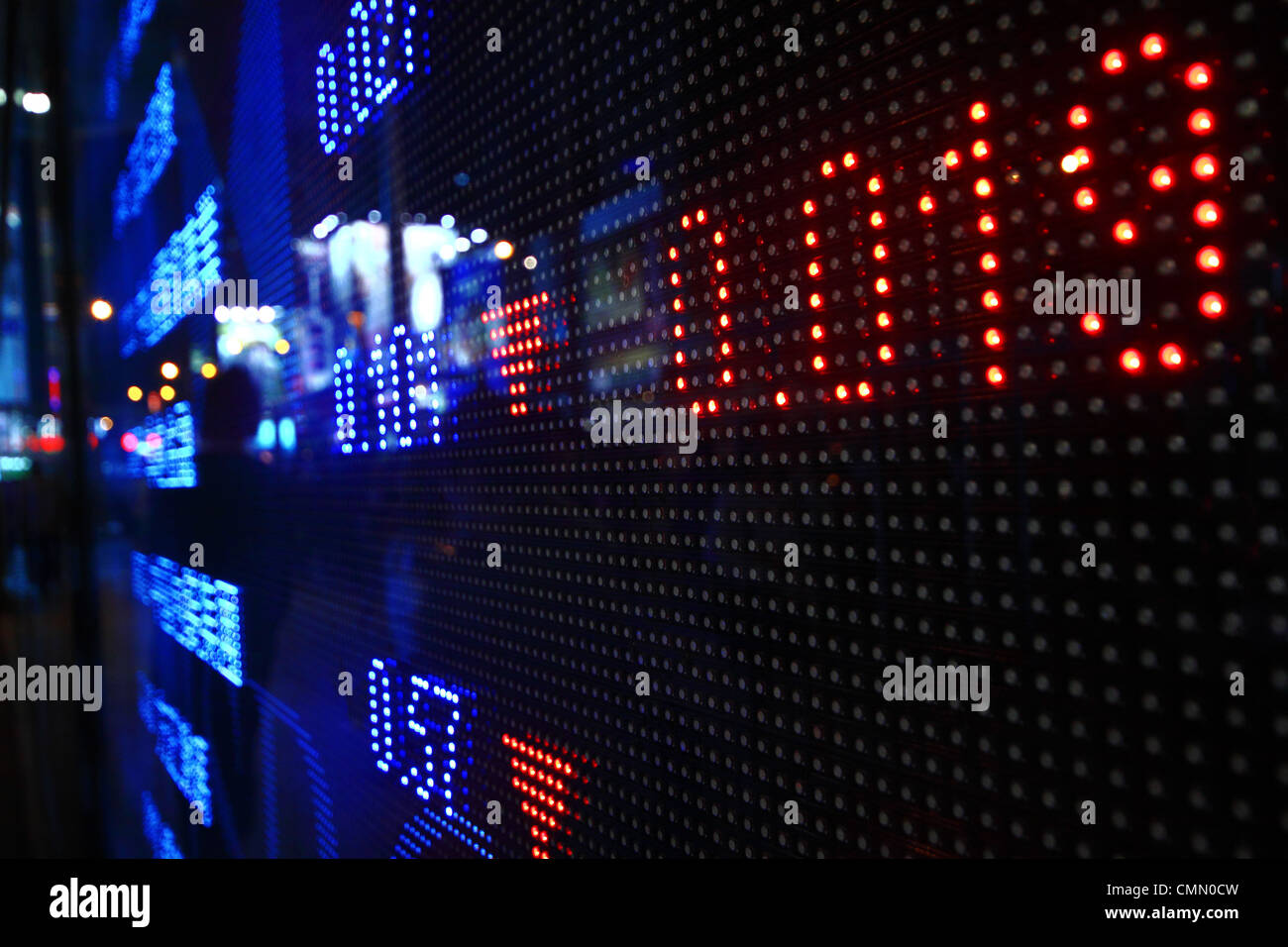 Colored ticker board at outdoor Stock Photo - Alamy