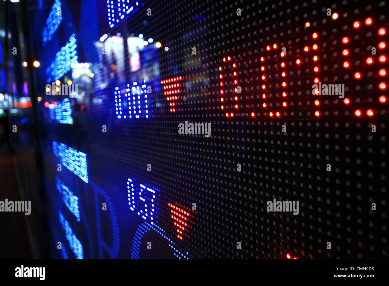 Colored ticker board at outdoor Stock Photo - Alamy