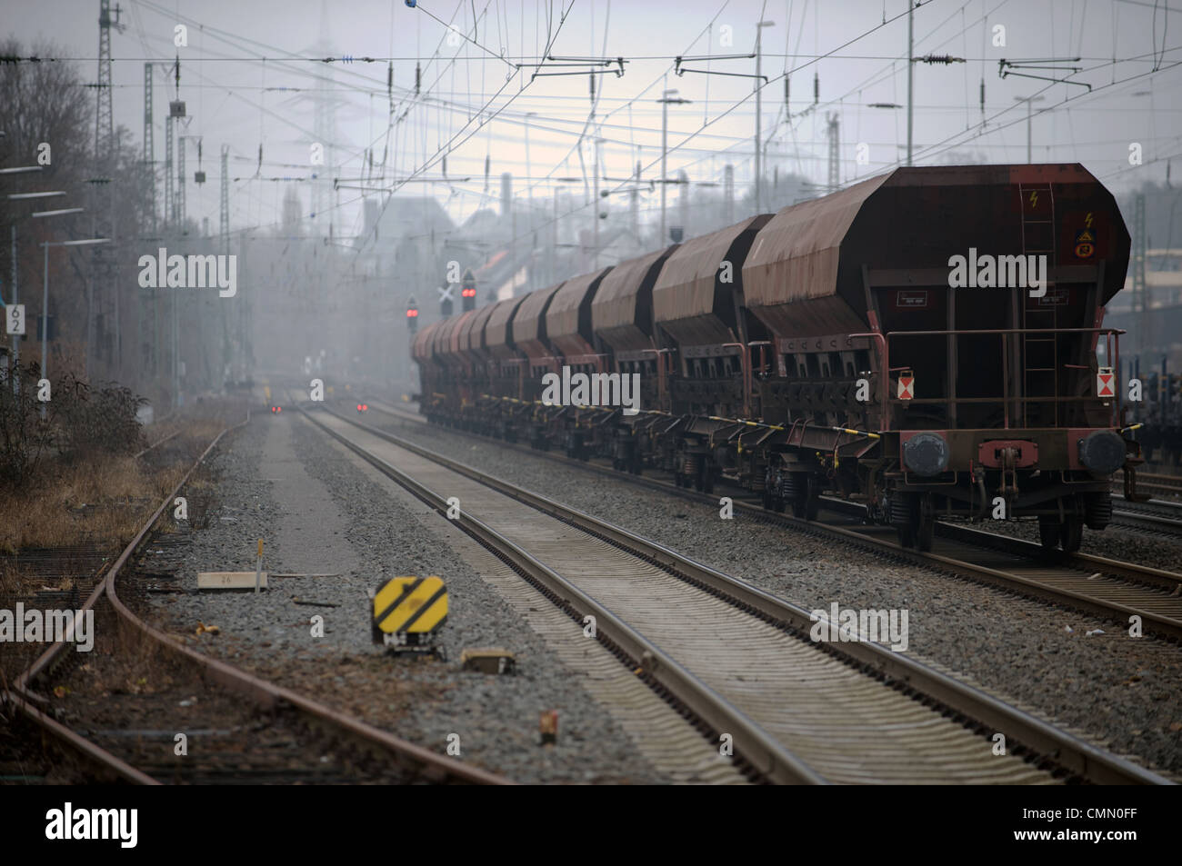 Rail freight wagons Stock Photo - Alamy