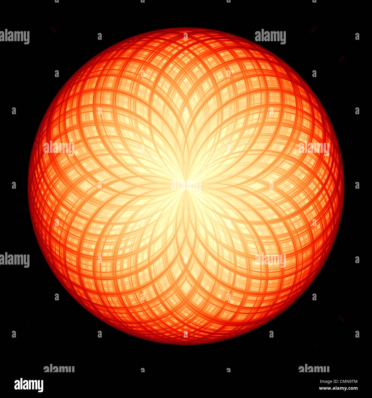 abstract radial geometric pattern on a black background Stock Photo - Alamy