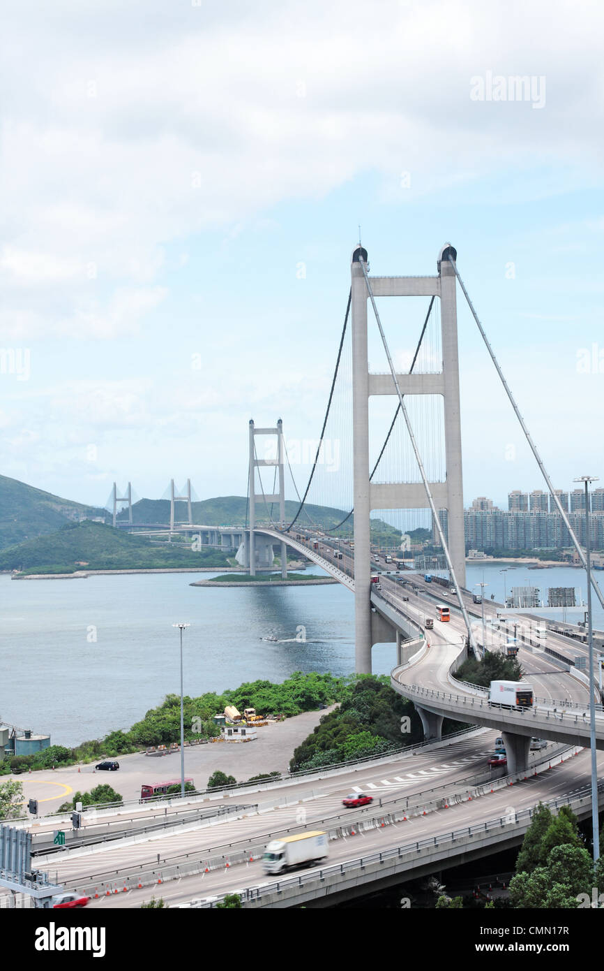 Tsing Ma Bridge in Hong Kong Stock Photo - Alamy