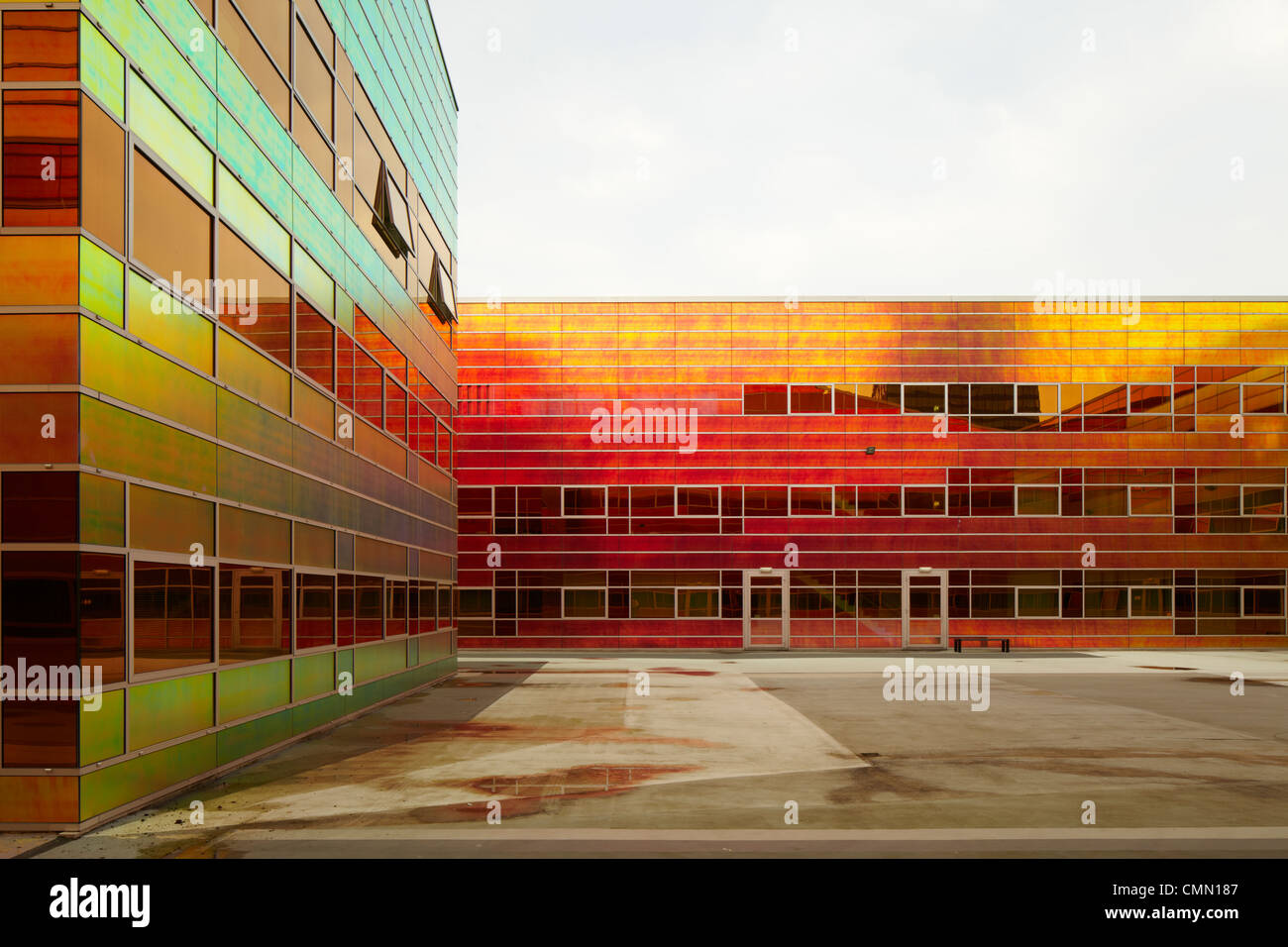Colourful office building Stock Photo - Alamy