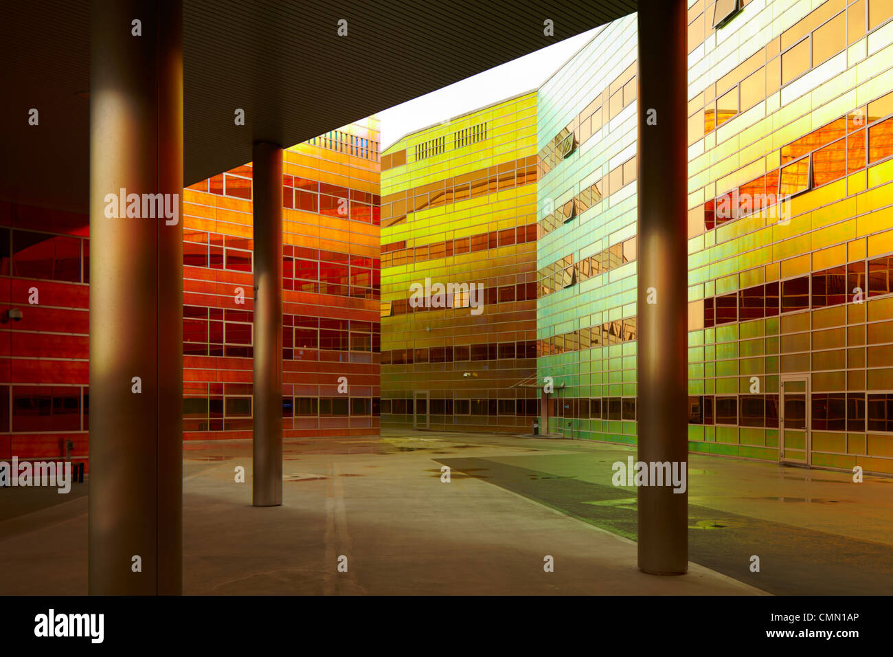 Colourful office building Stock Photo - Alamy