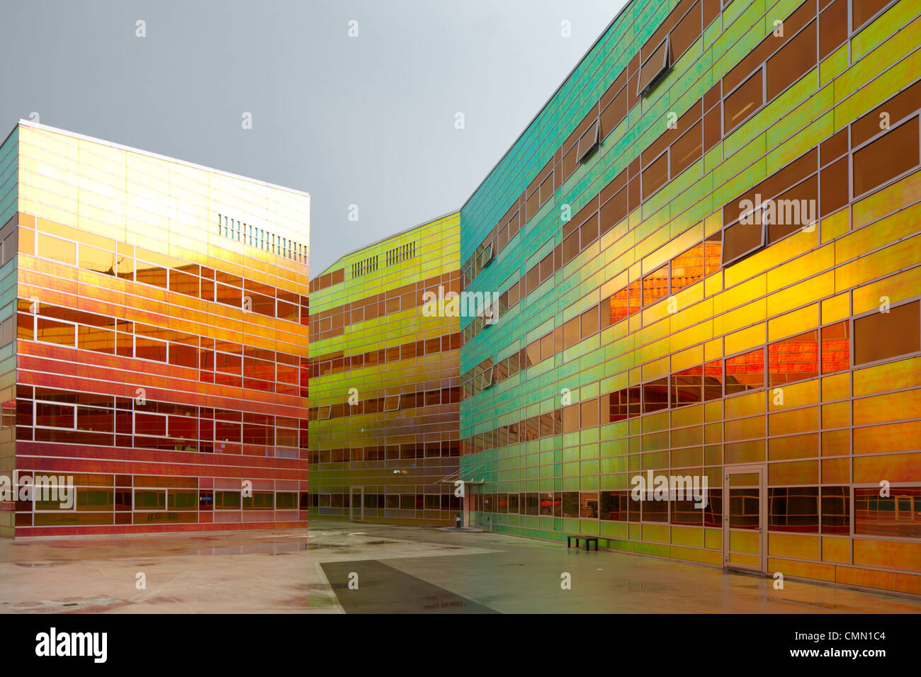 Colourful office building Stock Photo - Alamy