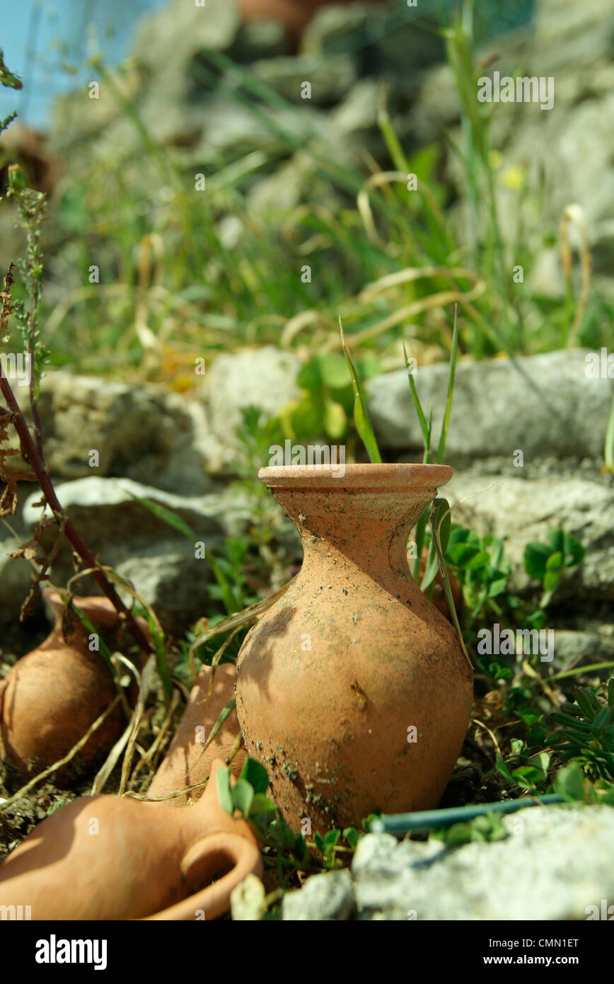 Small clay pitcher Stock Photo - Alamy