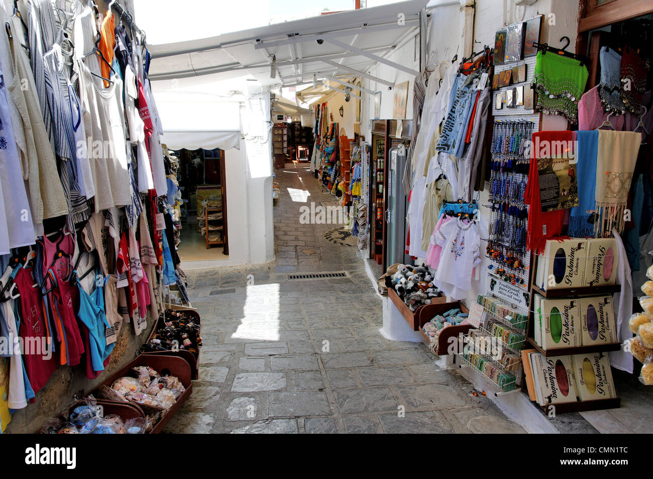 Rhodes greece lindos shopping High Resolution Stock Photography and ...