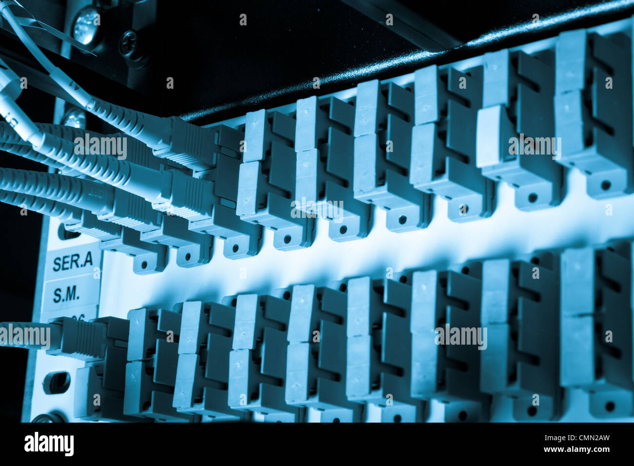 optic fiber hub as part of internet infrastructure Stock Photo - Alamy
