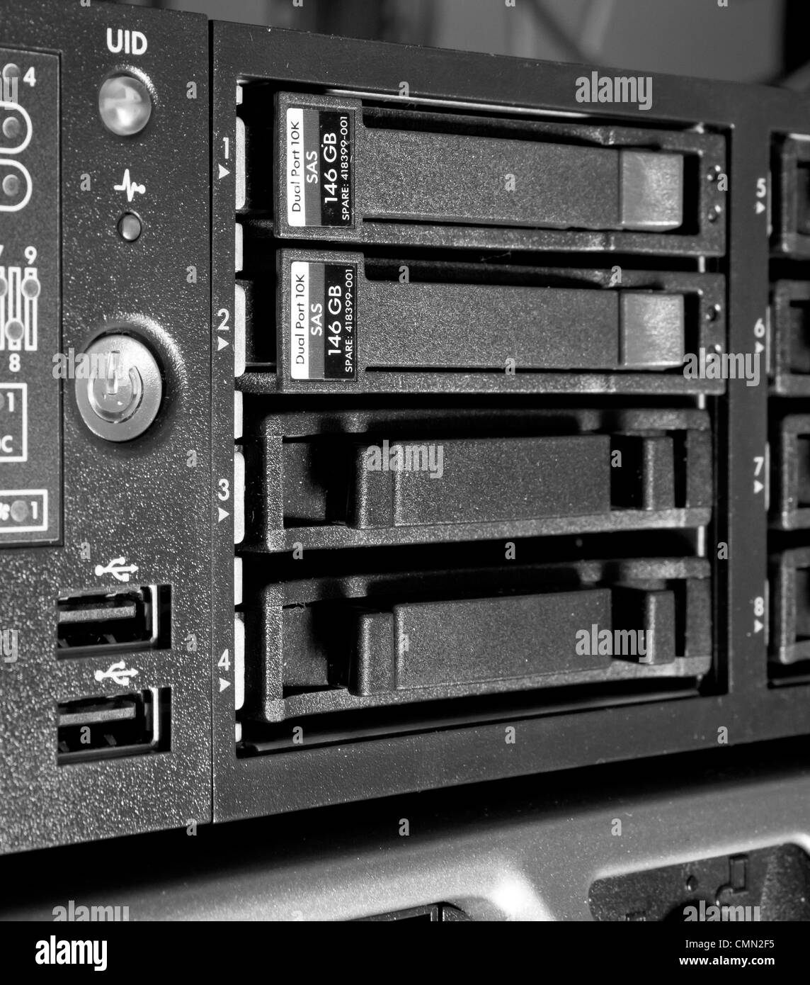 Detail of hard drive cluster in data center Stock Photo - Alamy