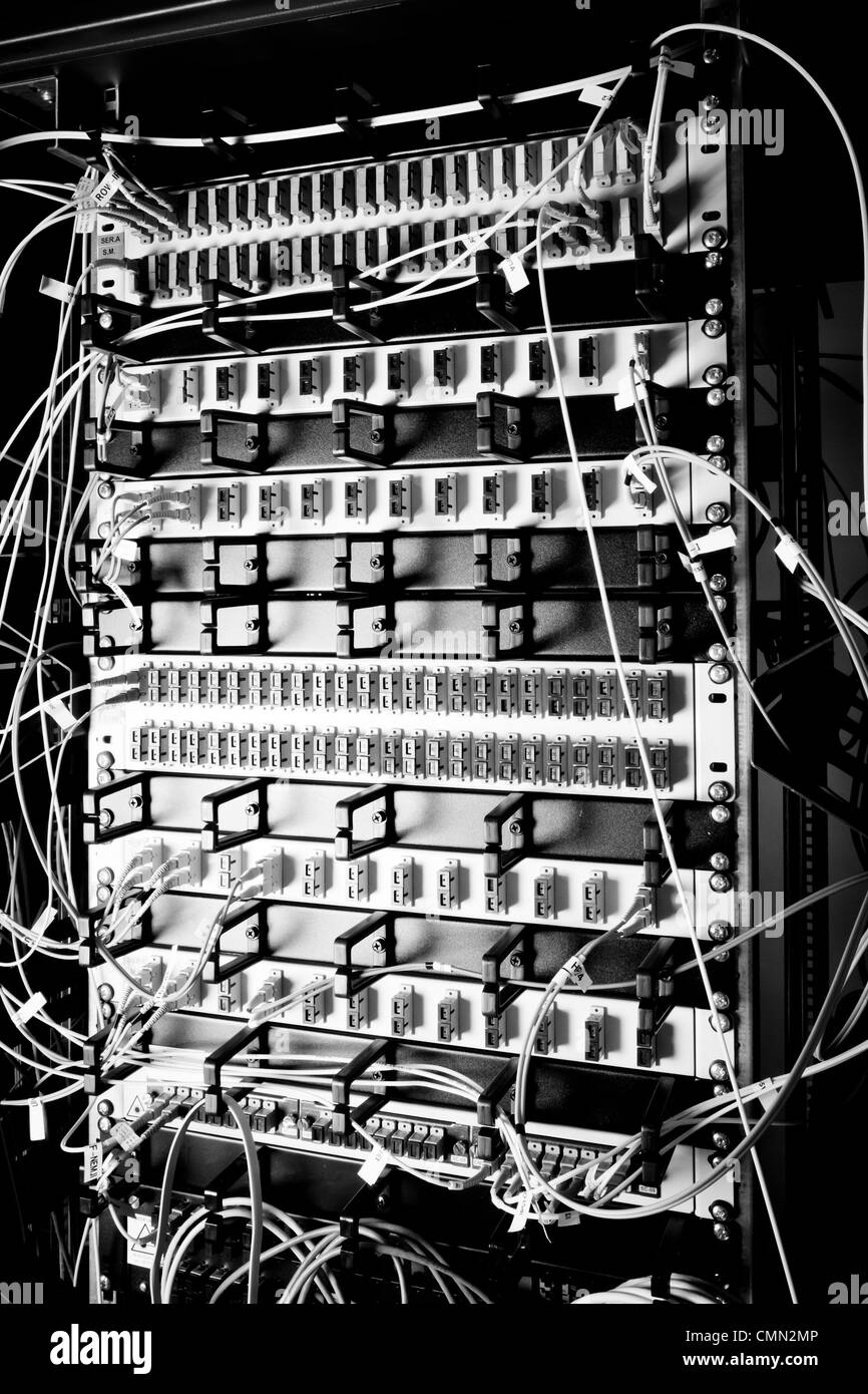 optic fiber hub as part of internet infrastructure Stock Photo - Alamy