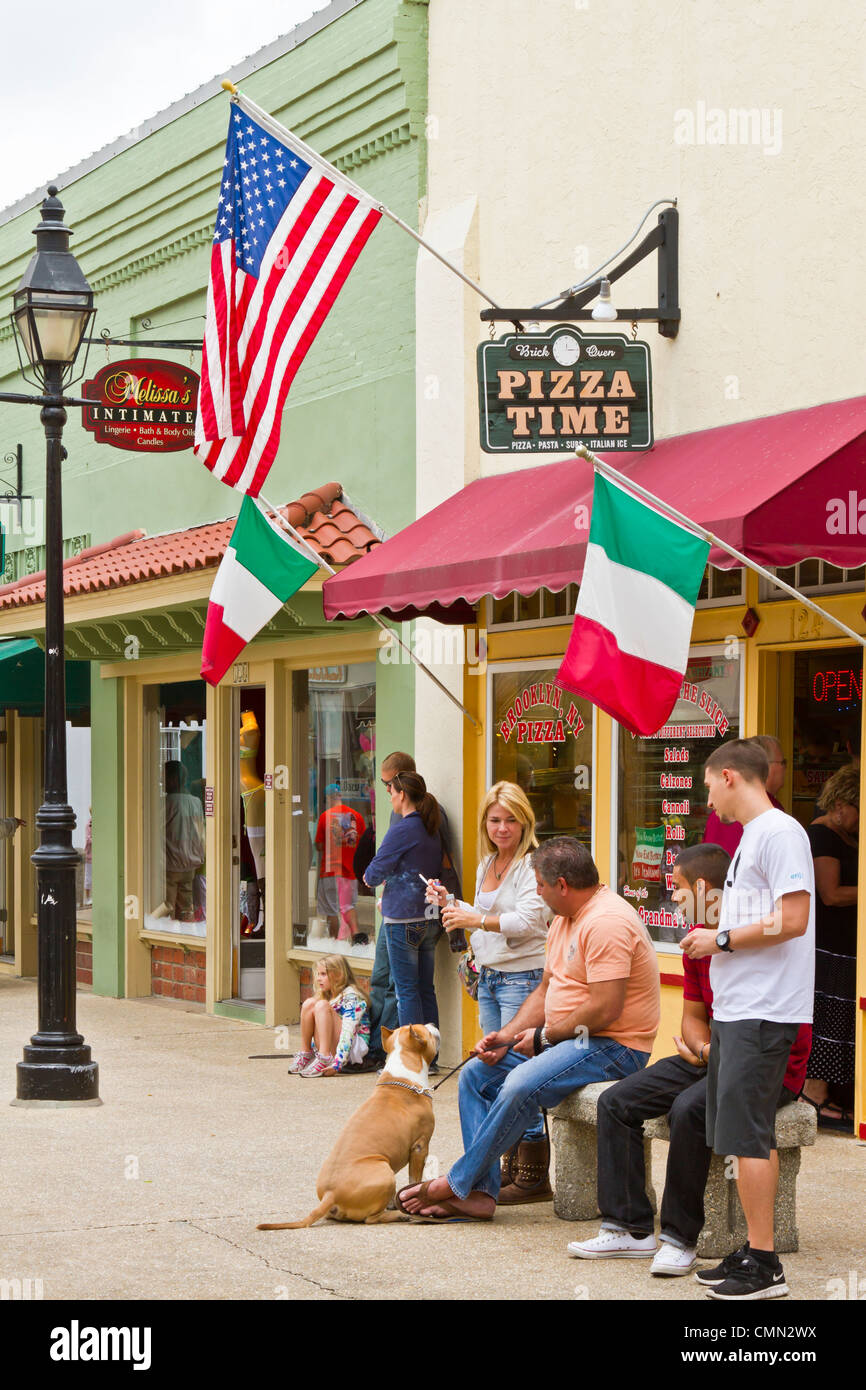 Historic St. George street in St. Augustine, Florida, USA, America ...
