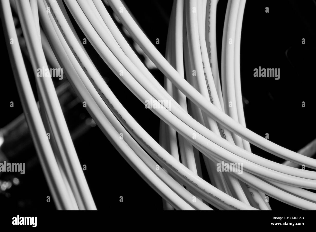 Telecommunications cable Black and White Stock Photos & Images - Alamy