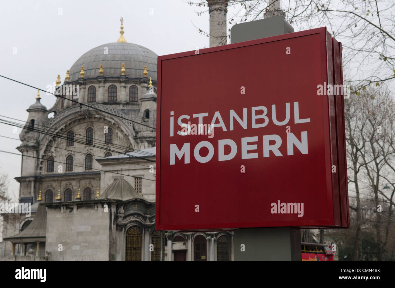 Sign for Istanbul Modern Museum Stock Photo - Alamy